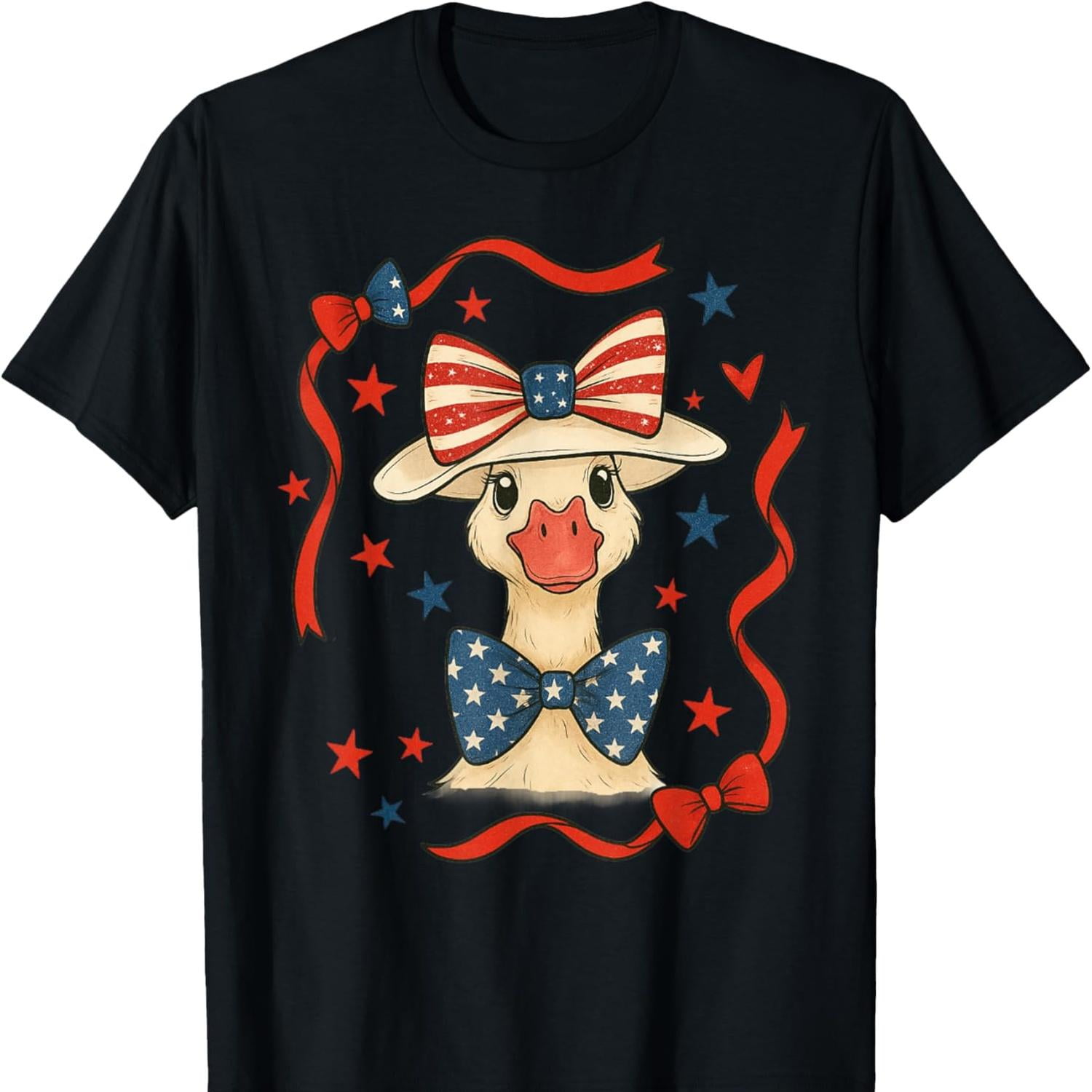 4th of July red, white and blue patriotic goose T-Shirt - Walmart.com
