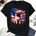 4th of july Pug American Flag Paint Splat Unisex T-Shirt Suitable for ...