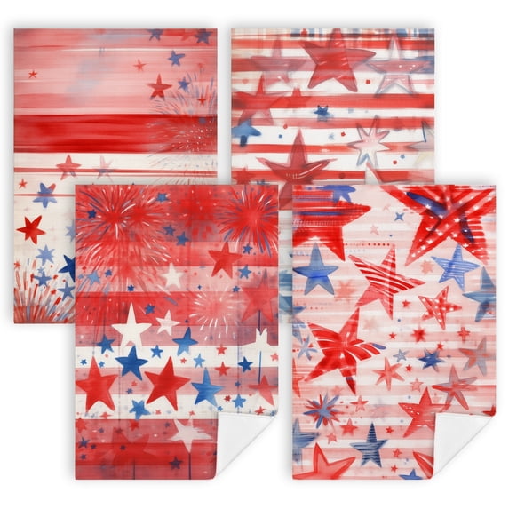 4th of july bathroom hand towels A watercolor painting of red white and ...