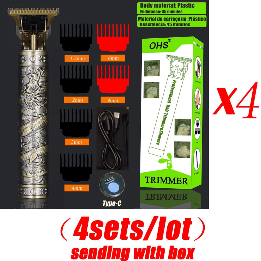 4units/lot,T9 Electric Fader Shaver Bald Hair Clipper Retro Oil Head ...