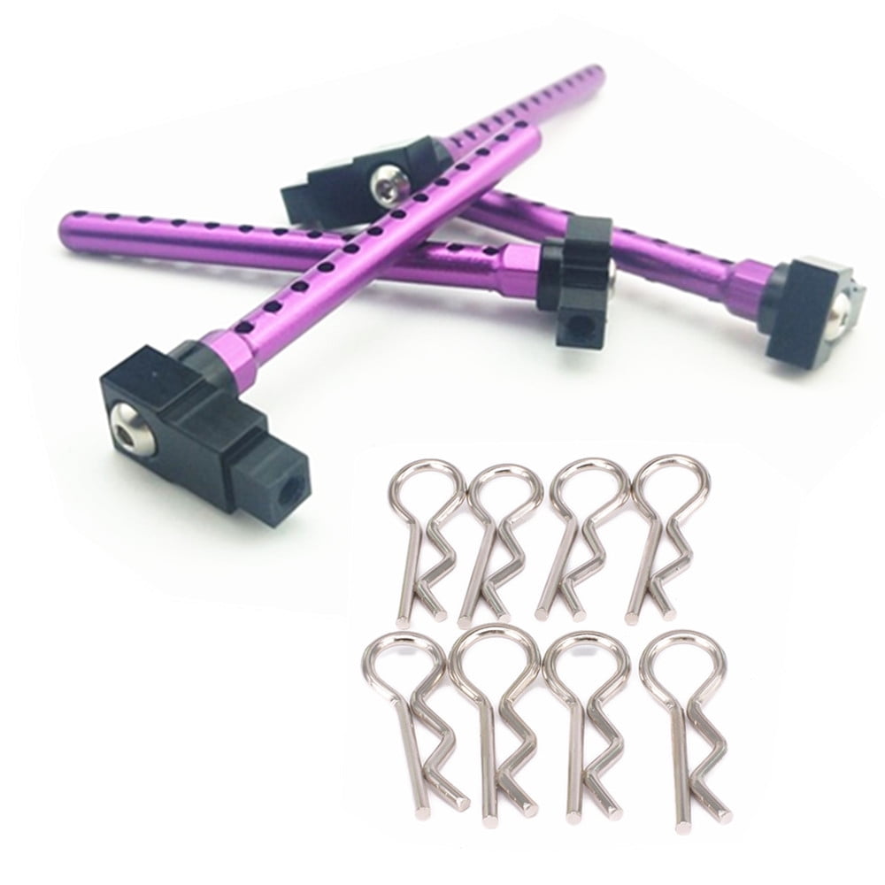 4x 1/10 RC Car Upgrade Aluminum Alloy Body Posts Mount Kit for Tamiya ...