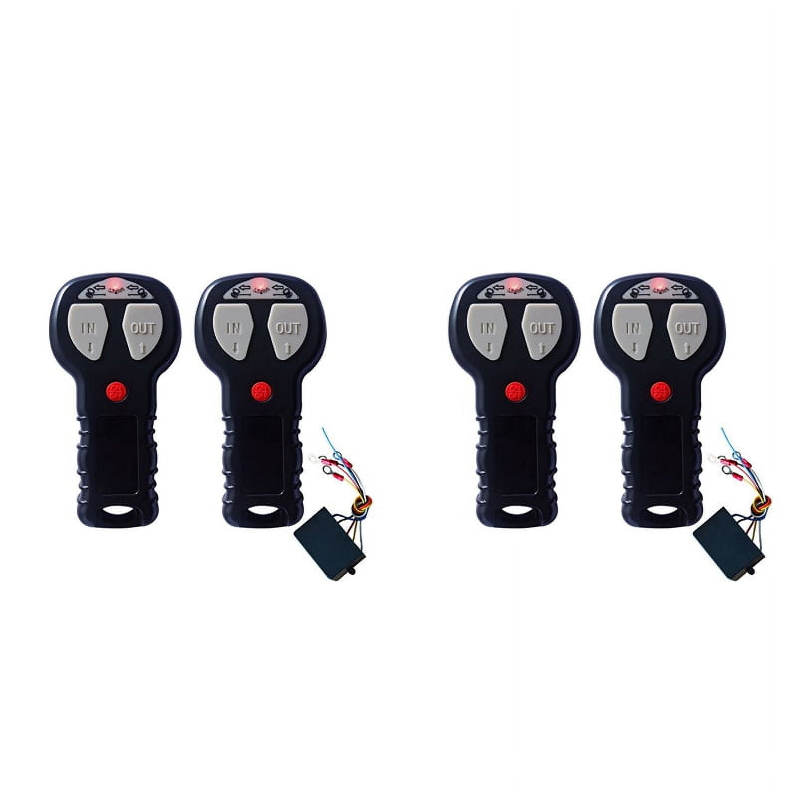 4x 12V 24V Car Wireless Winch Electric Remote Control IP68 with Manual ...