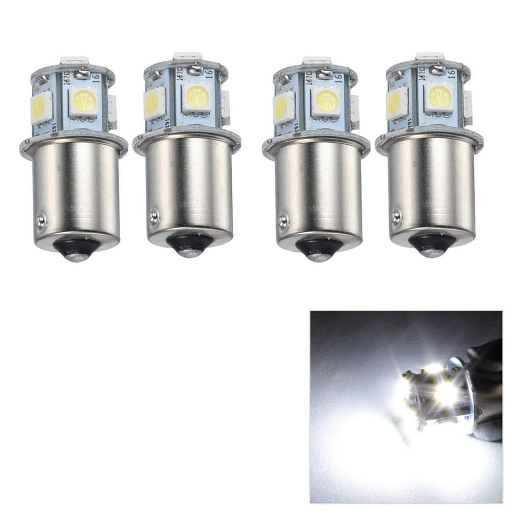 4x 12V DC 1156 BA15S White 8 LED SMD SIDE LIGHT INDICATOR BULB 6000K ...