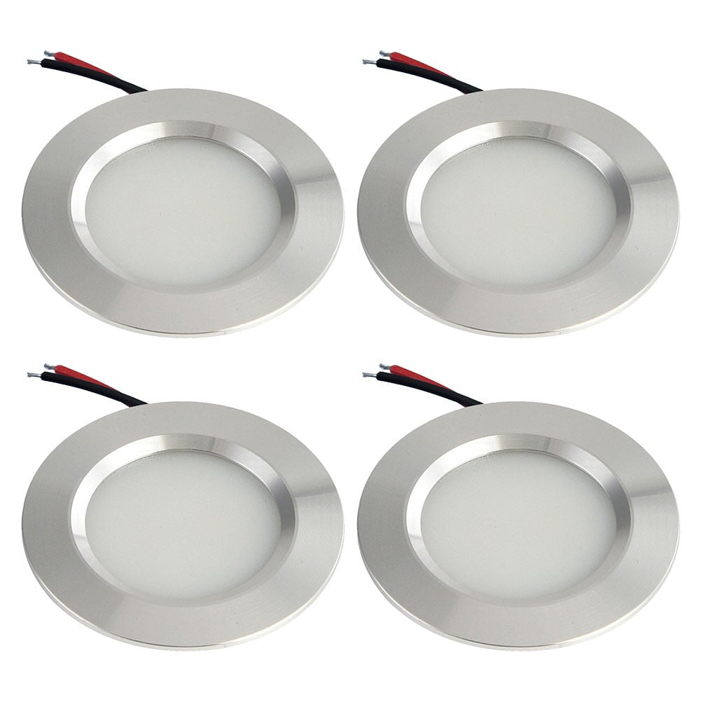 4x 12V LED Panel Recessed Spotlight Recessed Ceiling Light Flat Round ...