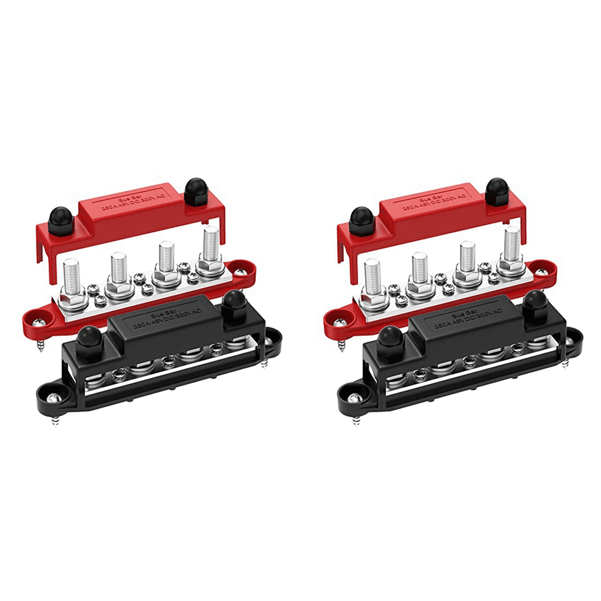 4x 250A 12V Bus Bar Battery Power Distribution Block Car Audio 12 Volt ...