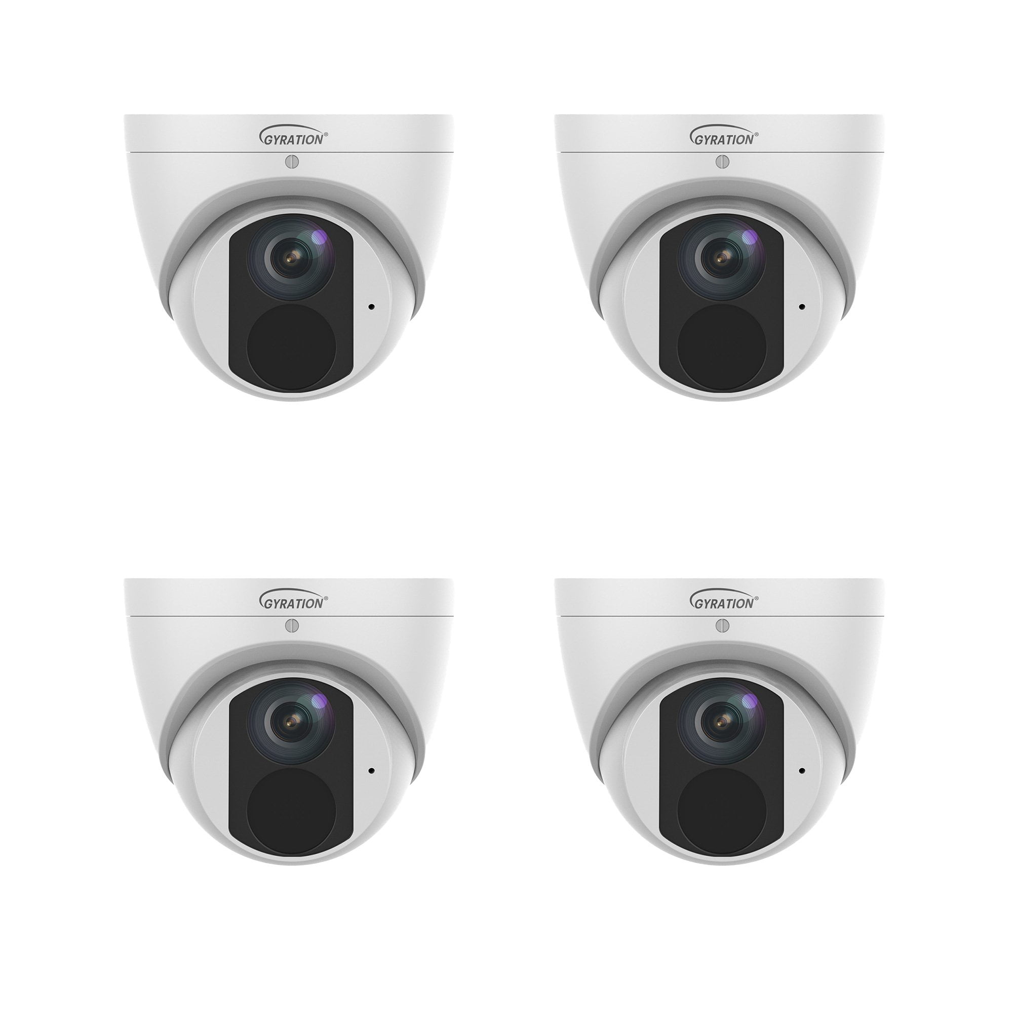 4x 2MP Outdoor IR Fixed Turret Camera with Built-in Mic IP67 Waterproof ...