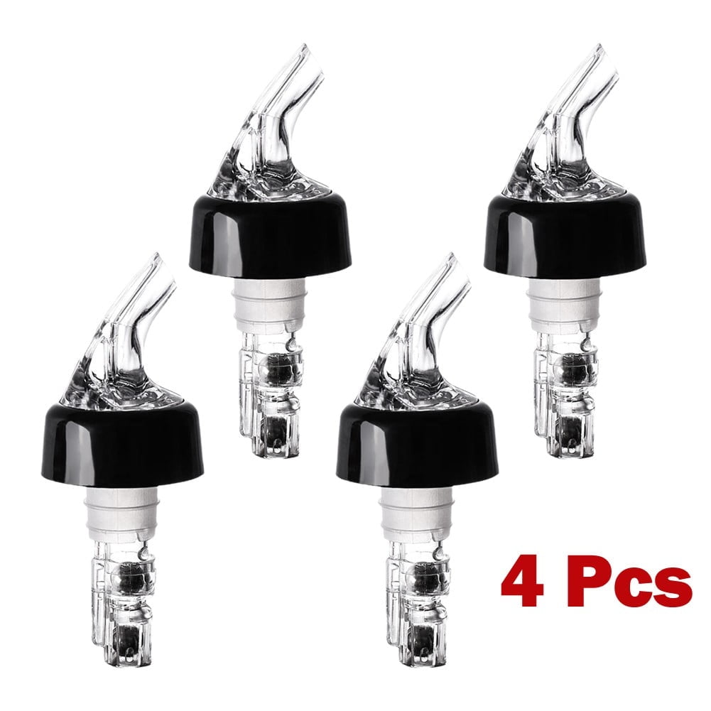 4x 30ml Shot Bottle Liquor Pourer Dispenser for Spirit Nip Measure Wine ...