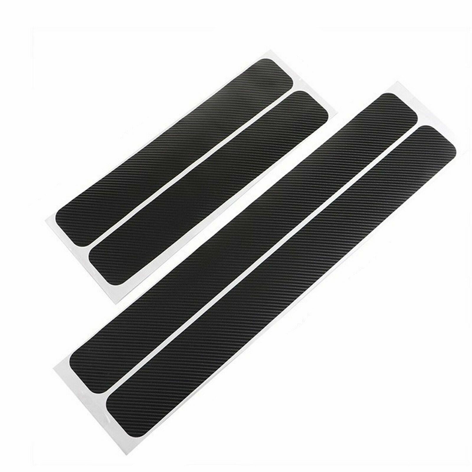 4x 3D Carbon Fiber Vinyl Decal Door Sill Step Scratch Protector ...