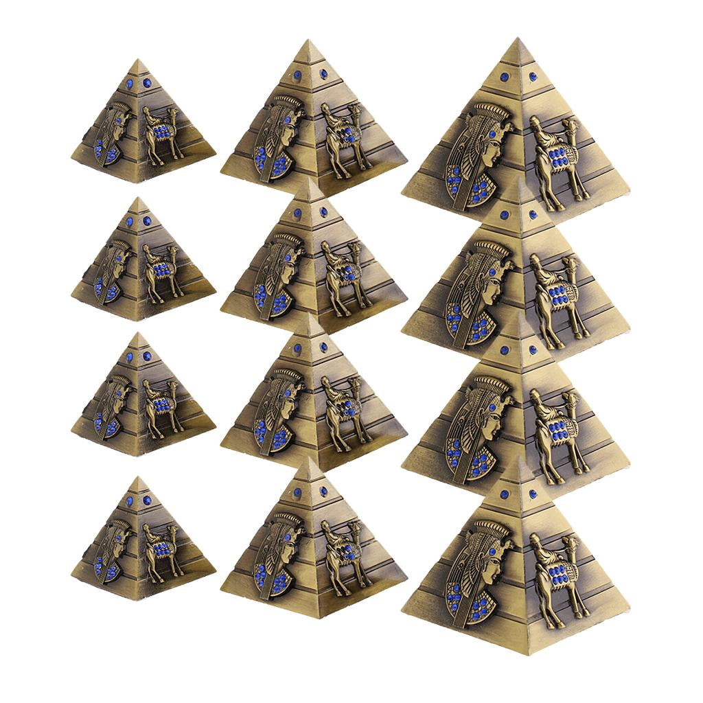 4x 3Pcs Vintage Pyramids Figurine, Pyramids Figurine Statue Model Feng ...