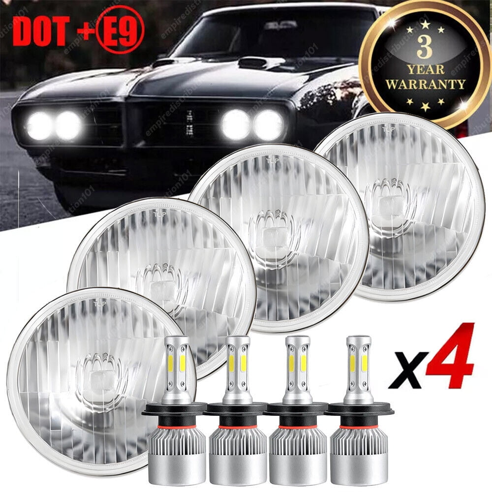 4x 5.75" inch LED Headlights HI/LO White Beam for Pontiac GTO Firebird ...