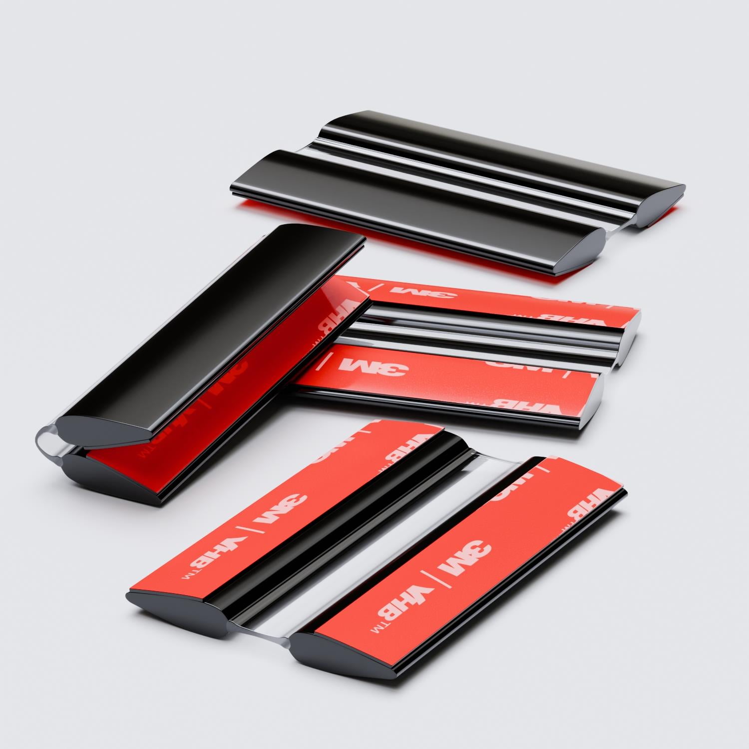 4x 50mm (2 in) Black Flexible Hinges – No glue required. Low profile ...