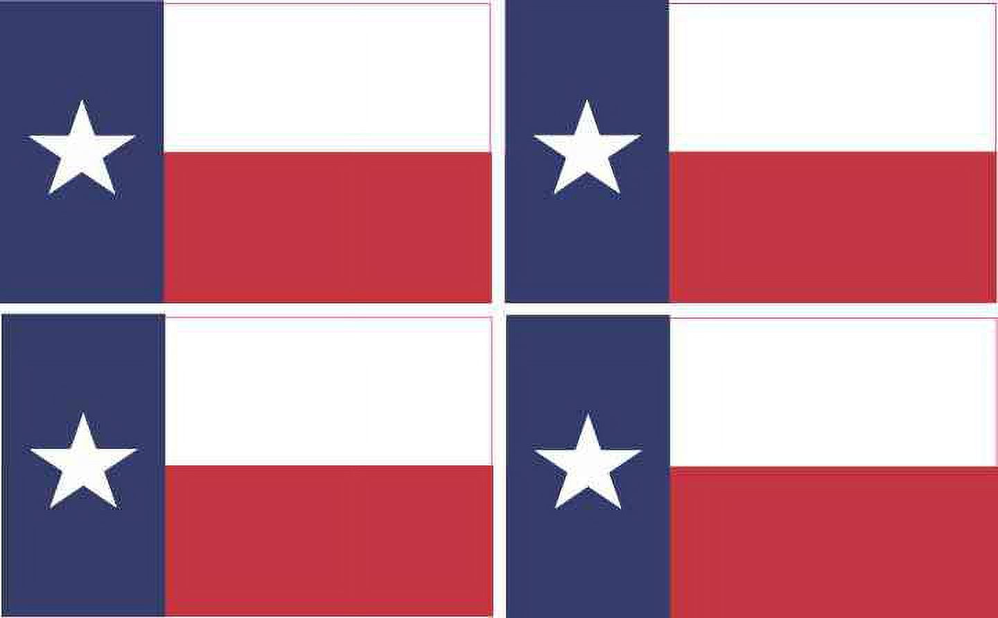[4x] 6cm x 3.6cm Texas Flag Bumper Sticker Vinyl Car Window Decal ...