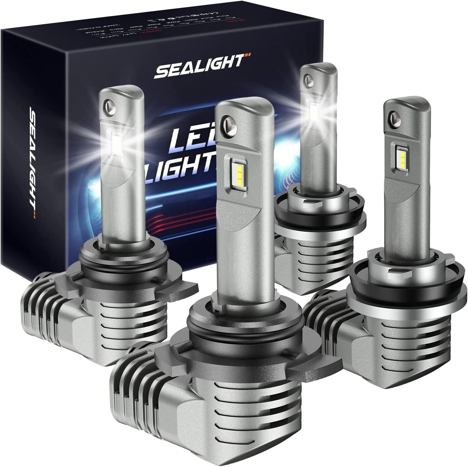 4x 9005 H11 LED Headlight Bulbs Conversion Kit High Low Beam Bright White 6500K - Walmart.com