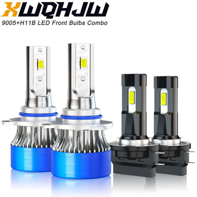 4x 9005 H11B Combo LED Headlight High Low Beam Bulbs Kit 6000K Super White Bright - Walmart.com