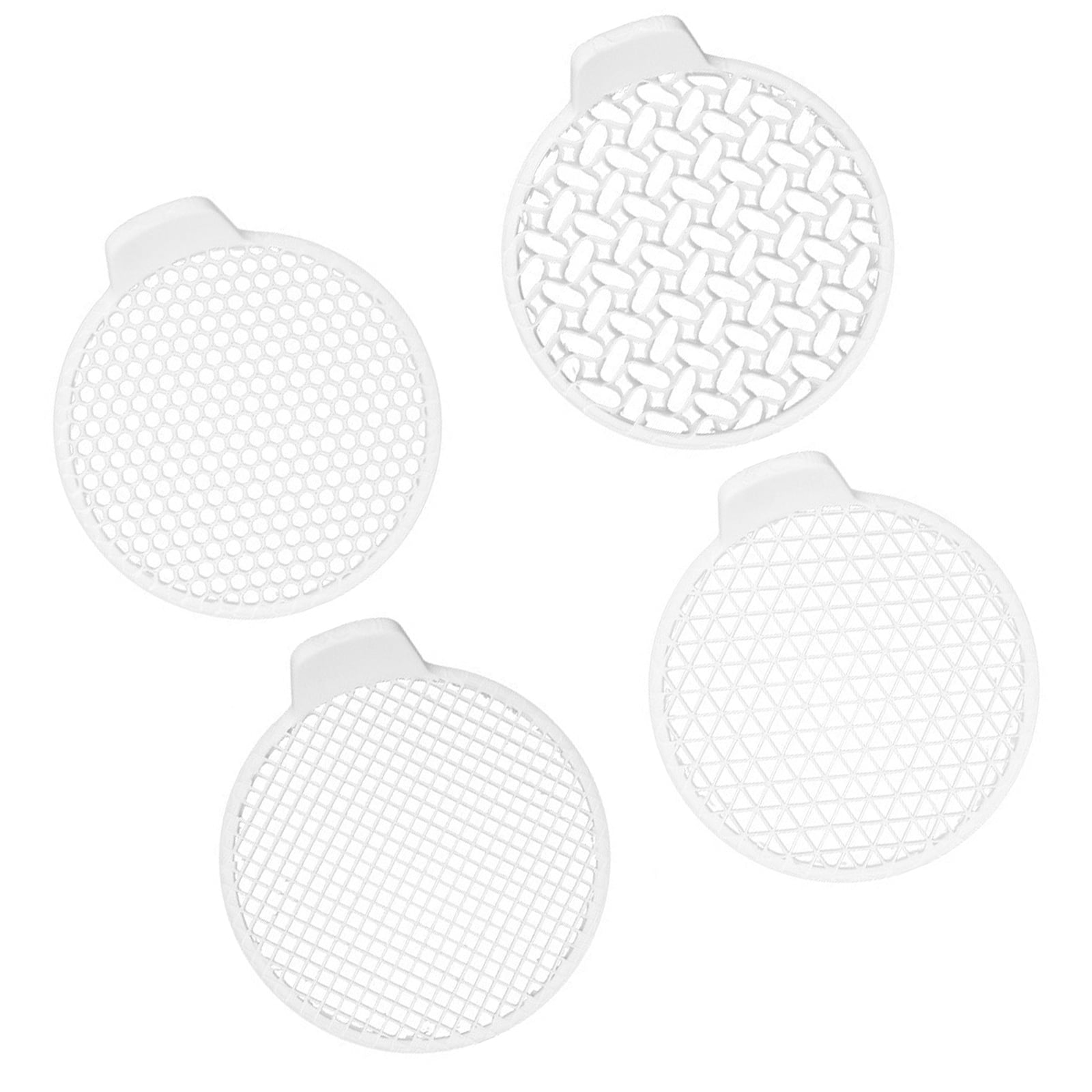 4x ABS Plastic Shower Drain Covers Hair Catcher For Bathroom Grids ...