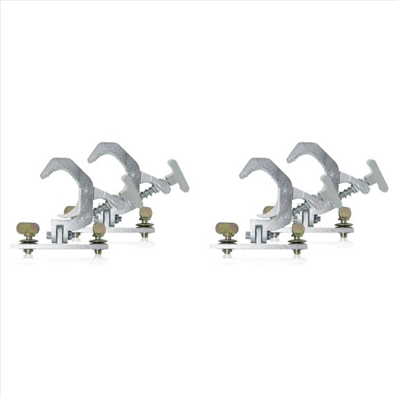 4x Aluminum Fold Clamp Hooks Stage Light Fold Hanging Hook Loading ...