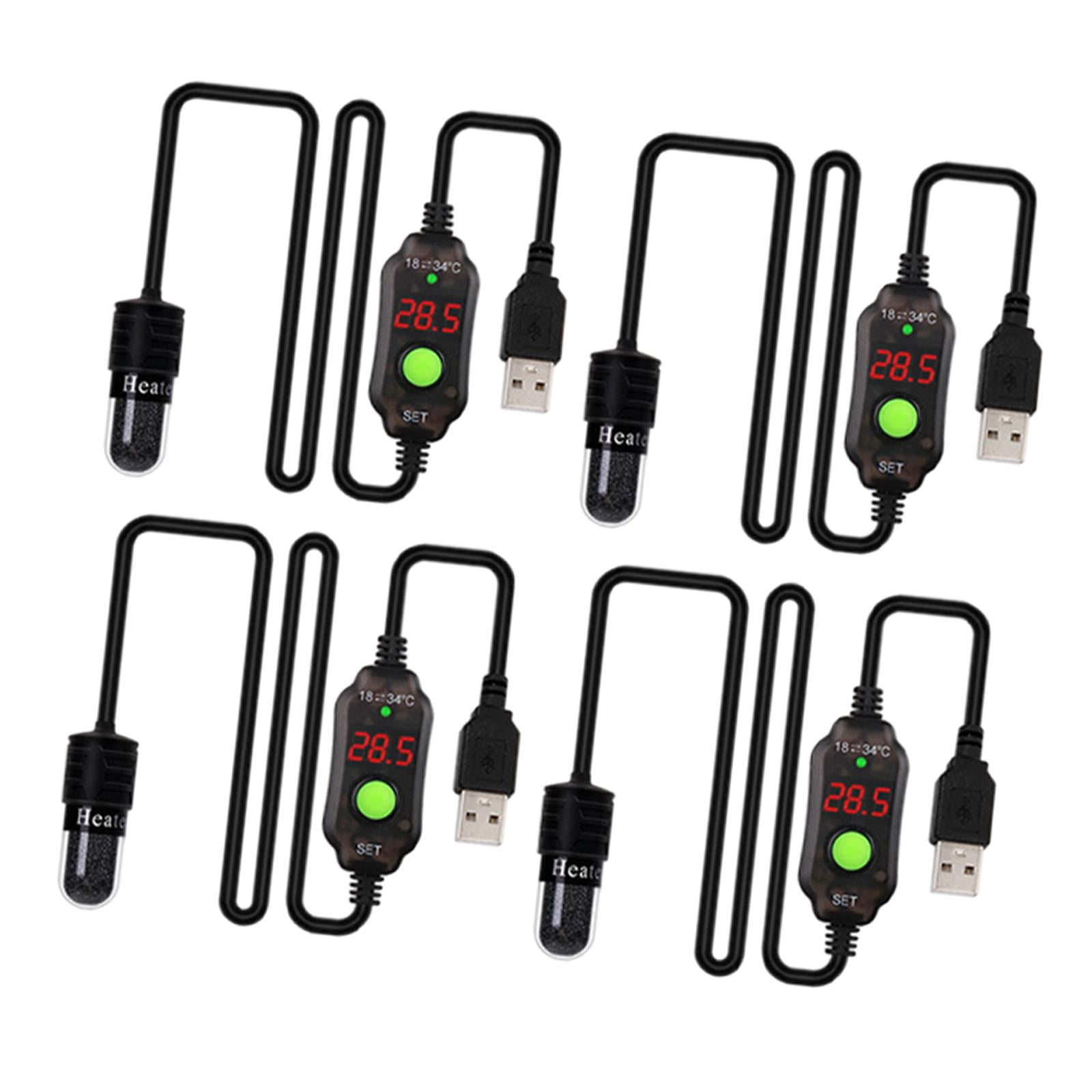 4x Aquarium Heater Fish Tank Mini Submersible Heater Turtle Rod with ...