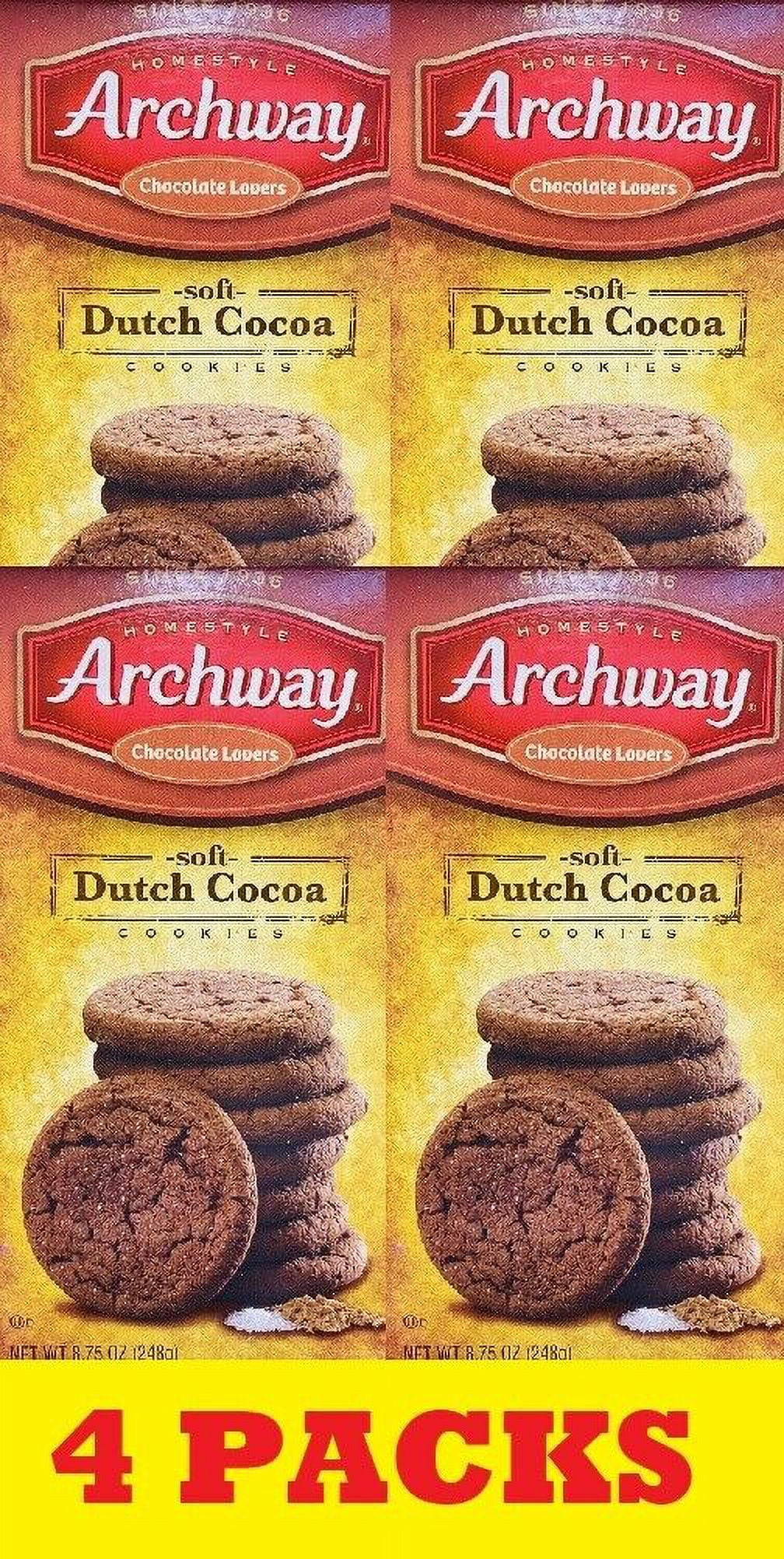 4x Archway Homestyle Soft Dutch Cocoa Chocolate Lovers Cookies 8.75Oz ...