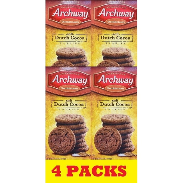 4x Archway Homestyle Soft Dutch Cocoa Chocolate Lovers Cookies 8.75Oz ...