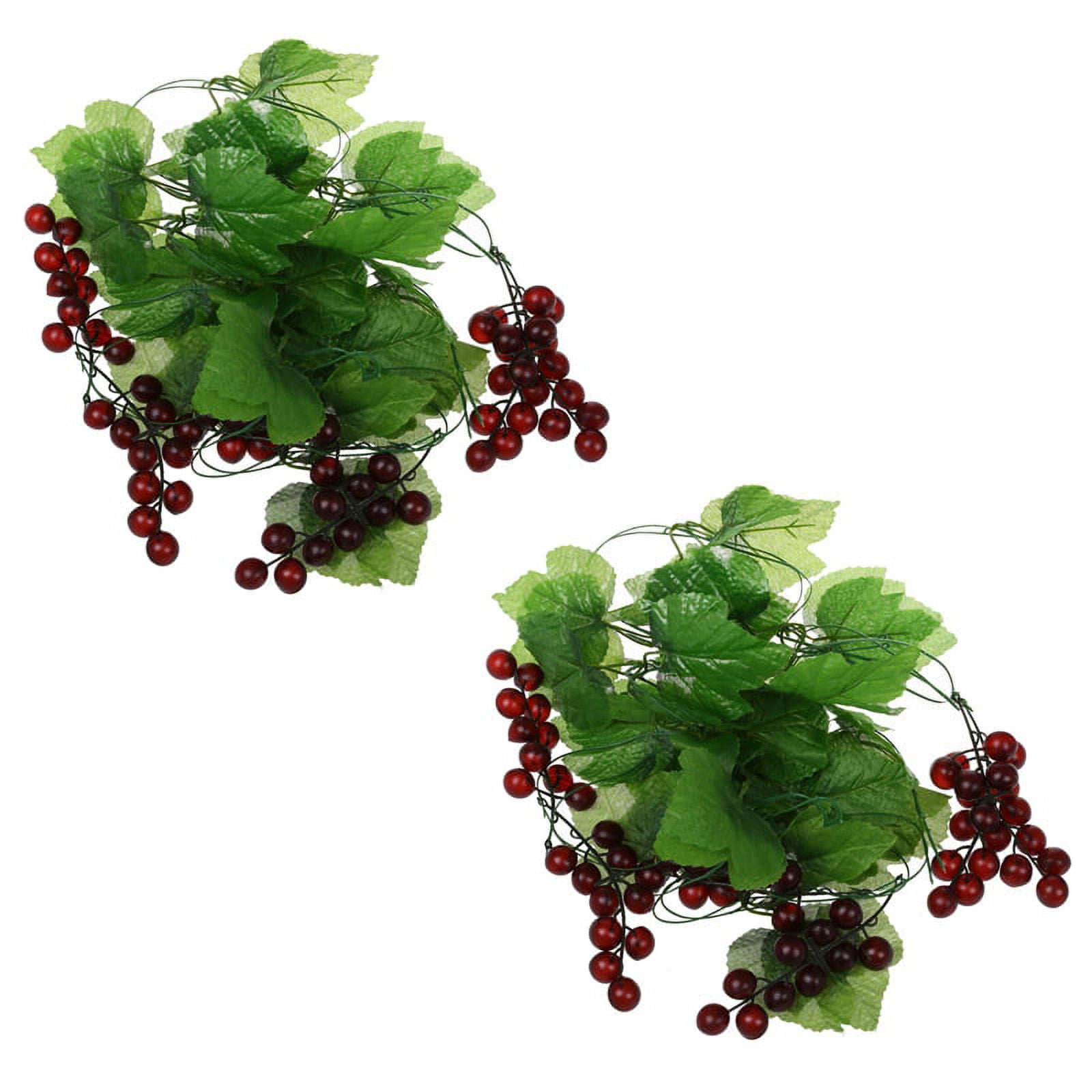 4x Artificial Grape Vine Garland Fruit for Home Garden Decoration ...