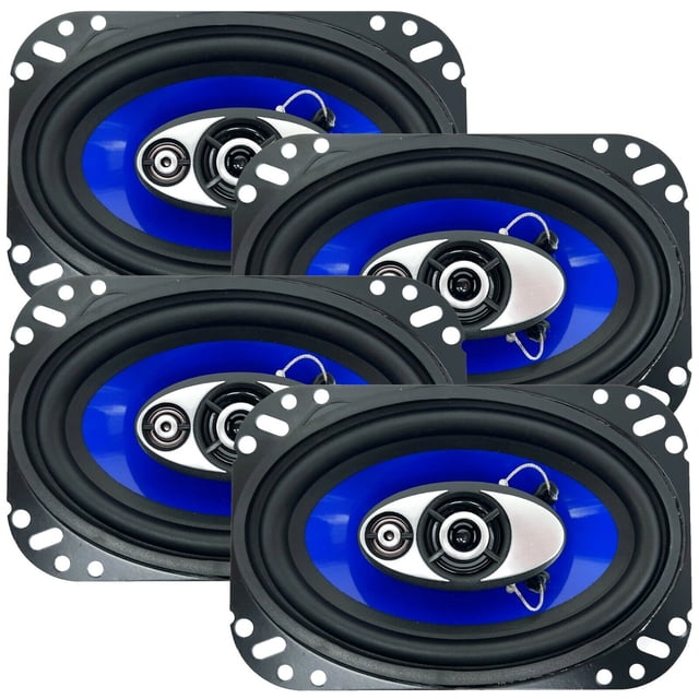 4x Audiobank 4x6" in 3-Way 500 Watts Coaxial Car Speakers CEA Rated ...