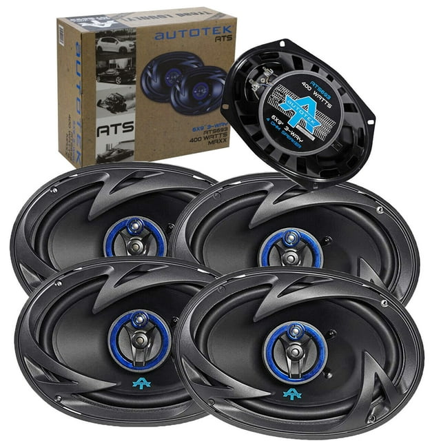 4x Autotek ATS693 Full Range 6x9" 800W Max Power 3-Way Automotive Car ...