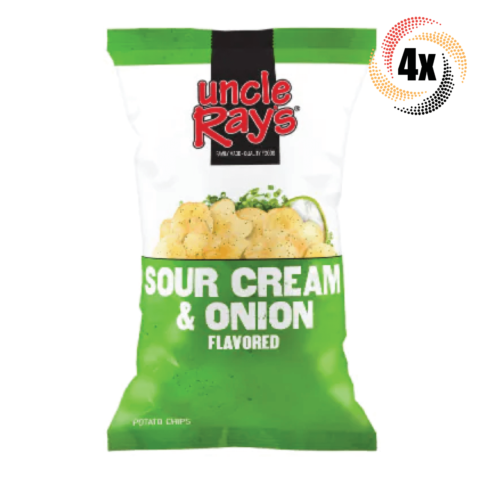 4x Bags Uncle Ray's Sour Cream & Onion Flavor 4.5oz | Official MLB ...