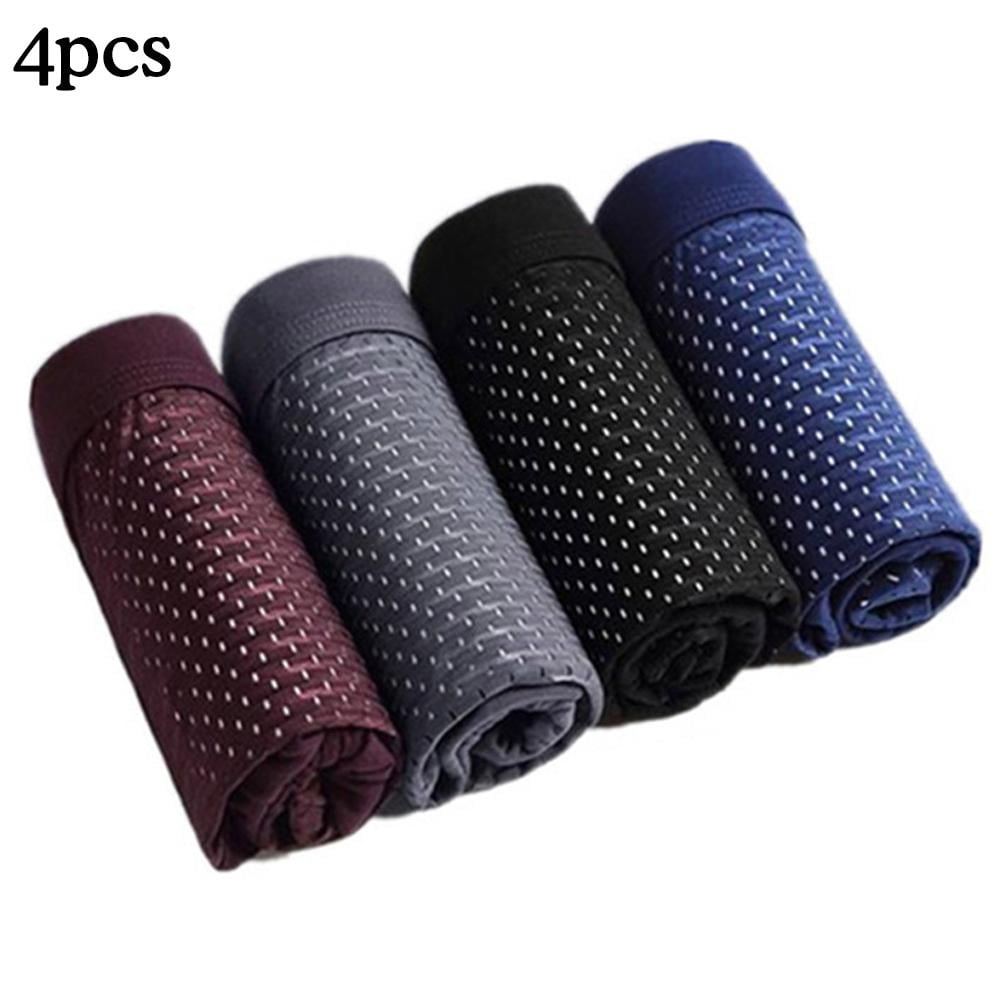 4x Bamboo Boxer Short Men Microfiber Boxer Briefs Underwear Strets ...
