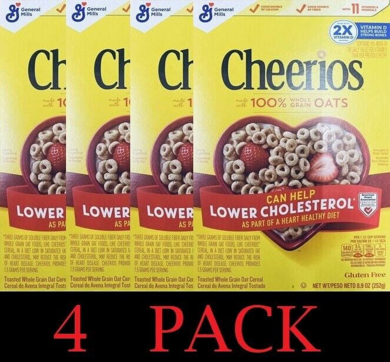 4x CHEERIOS Heart Healthy Gluten Free Whole Grain Oats Breakfast Cereal ...