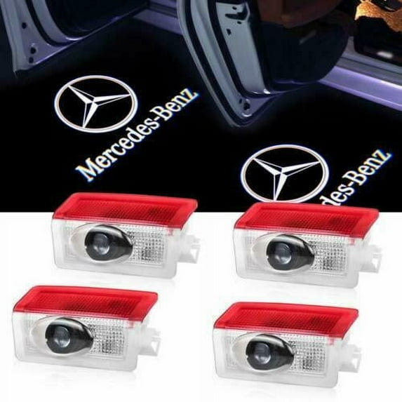 4x Car Door Led Logo Projector Light for Mercedes Benz Gls/glc/glb/gla ...