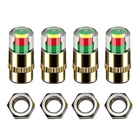 4PC 36PSI Car Tire Valve Caps Pressure Gauge Monitor Meter Alert Sensor ...