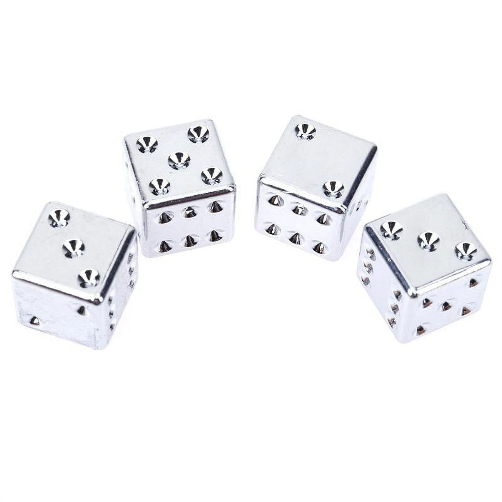 4x Chrome Dice Car/Truck Valve Stem Caps Air Wheel Tire Covers ...