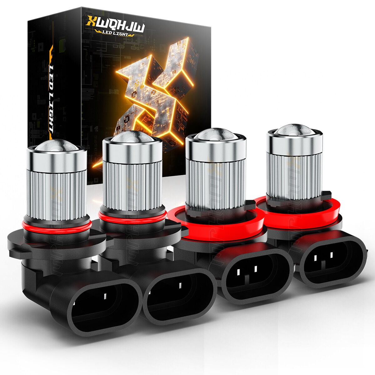 4x Combo LED Headlight High Low Beam Bulbs Kit White For Toyota Prius ...