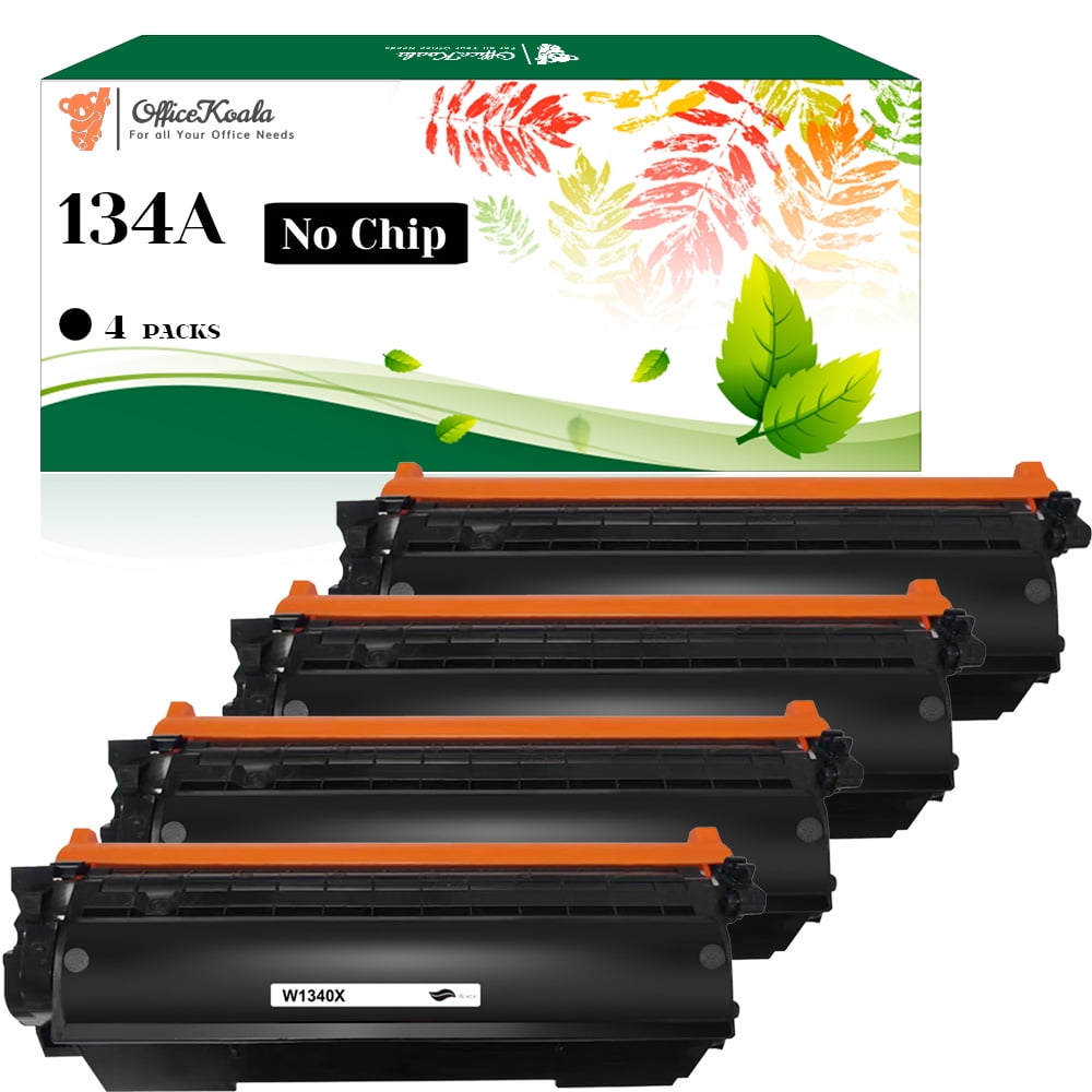 4x Compatible HP 134A Black Toner Cartridges(No Chip), 1100 Pages Yield ...