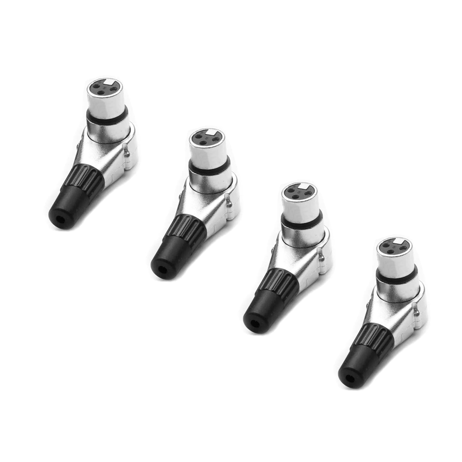 4x Convenient L-Shaped XLR Connector for Clean and Professional Cable ...
