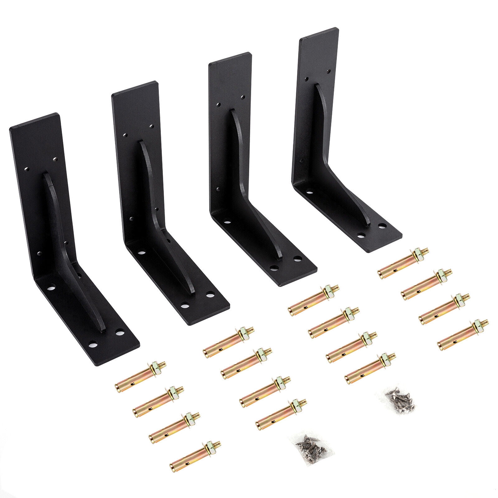 4x Countertop Support Brackets Shelf Brackets 8"L Bracket Corner Brace ...