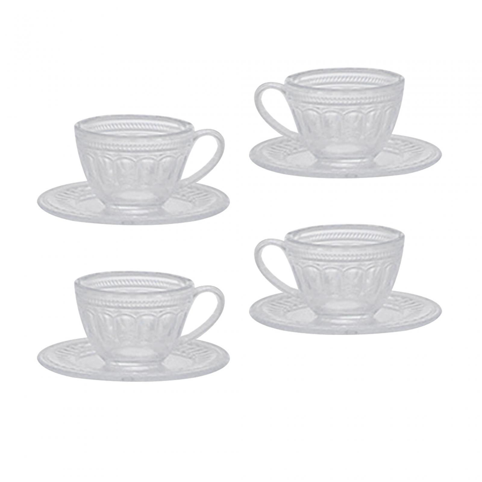 4x Dollhouse Tea Cup Set, Pretend Play Realistic 1:6 Scale, Dollhouse ...
