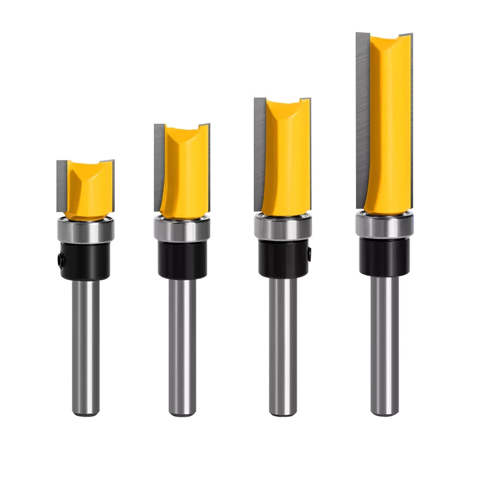 4x Durable Carbide Router Bits 1/4" Shank, Smooth Rotation for Slotting ...