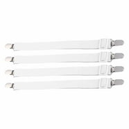 EVRI Adjustable Bed Sheet Straps with Metal Clamp Corners, 4 Pack ...