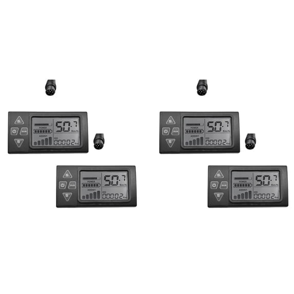 4x Electric Bicycle S861 LCD Screen Display 6PIN for 24V 36V 48V Ebike ...
