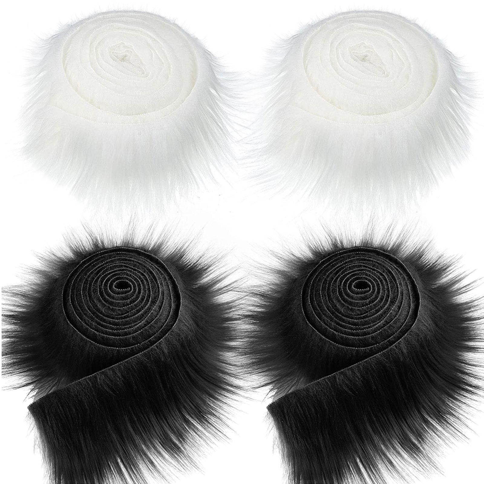 4x Faux Fabric Artificial Fabric Patches Costume Soft DIY Shaggy Fabric ...