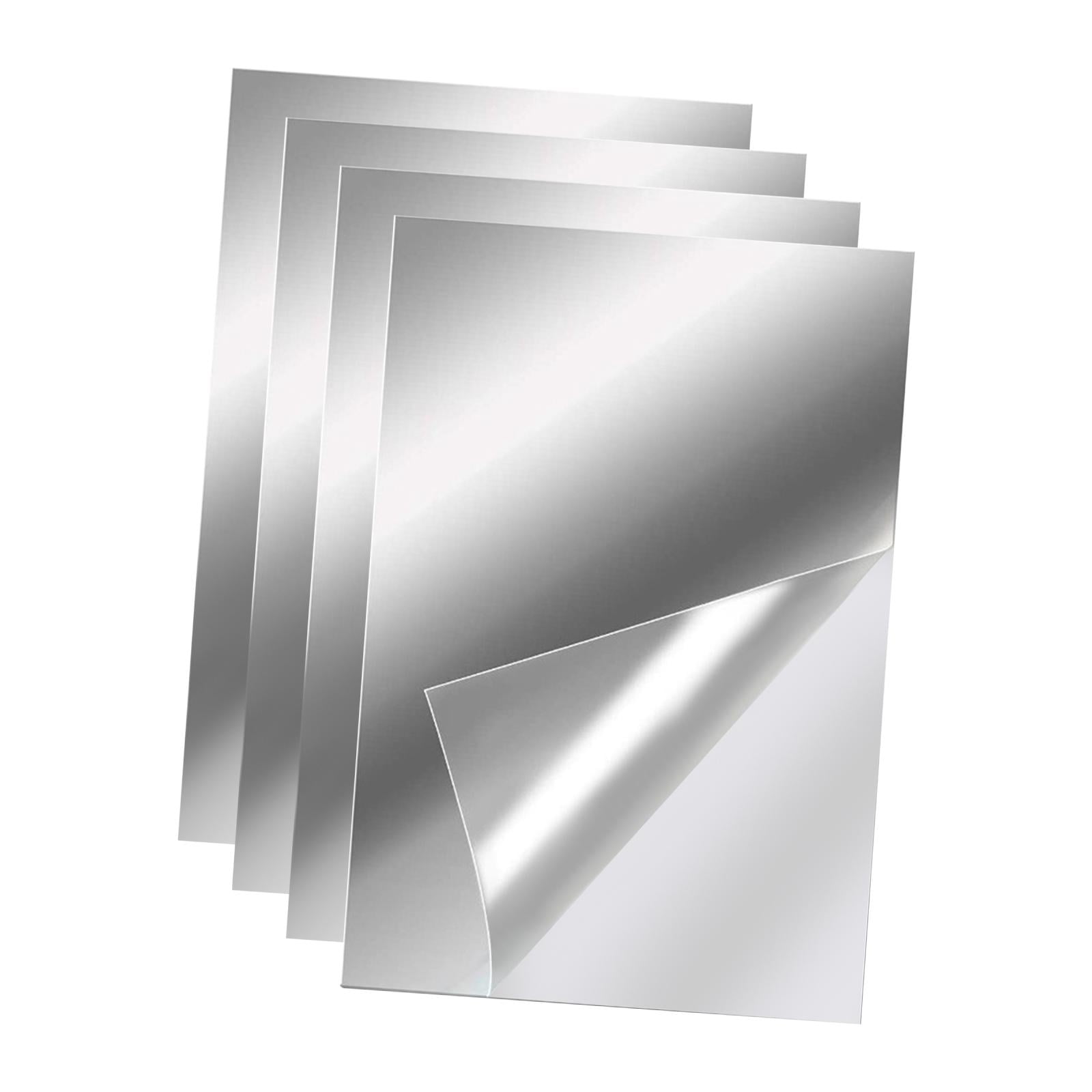 4x Flexible Mirror Wall Stickers, Acrylic Mirror Sheets Non Glass Full ...