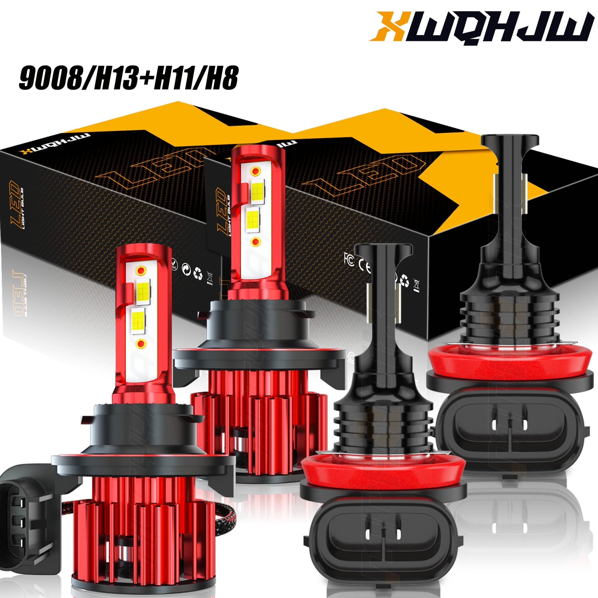 4x For Chevy Spark 2013 2014 2015,Combo 9008 High/Low Beam LED ...