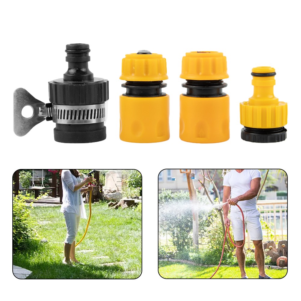 4x Garden Hose Pipe Tap Quick Connector Conection Fitting Adaptor ...