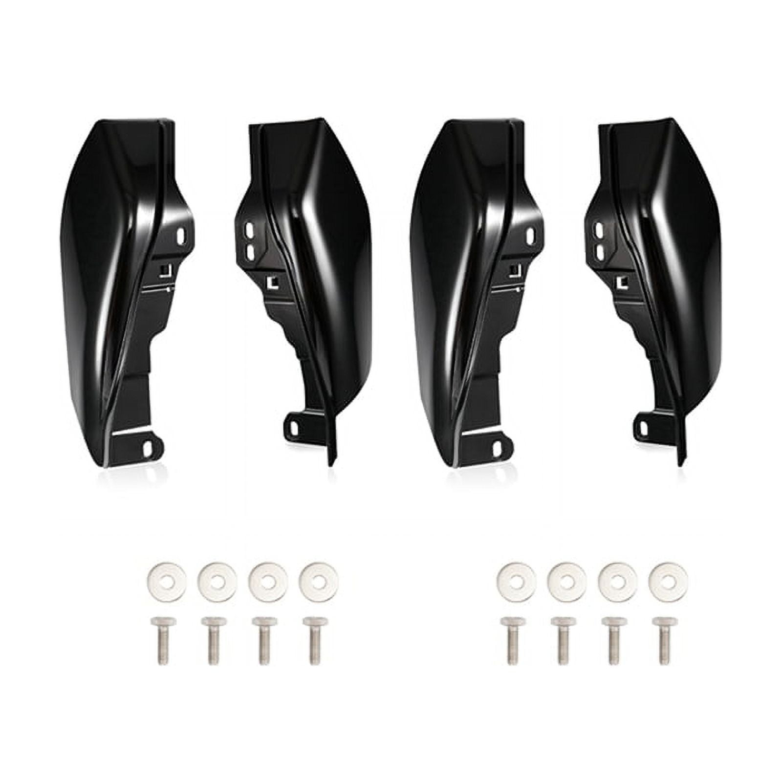 4x Gloss Black Mid-Frame Air Heat Deflector for Touring Glide Street ...