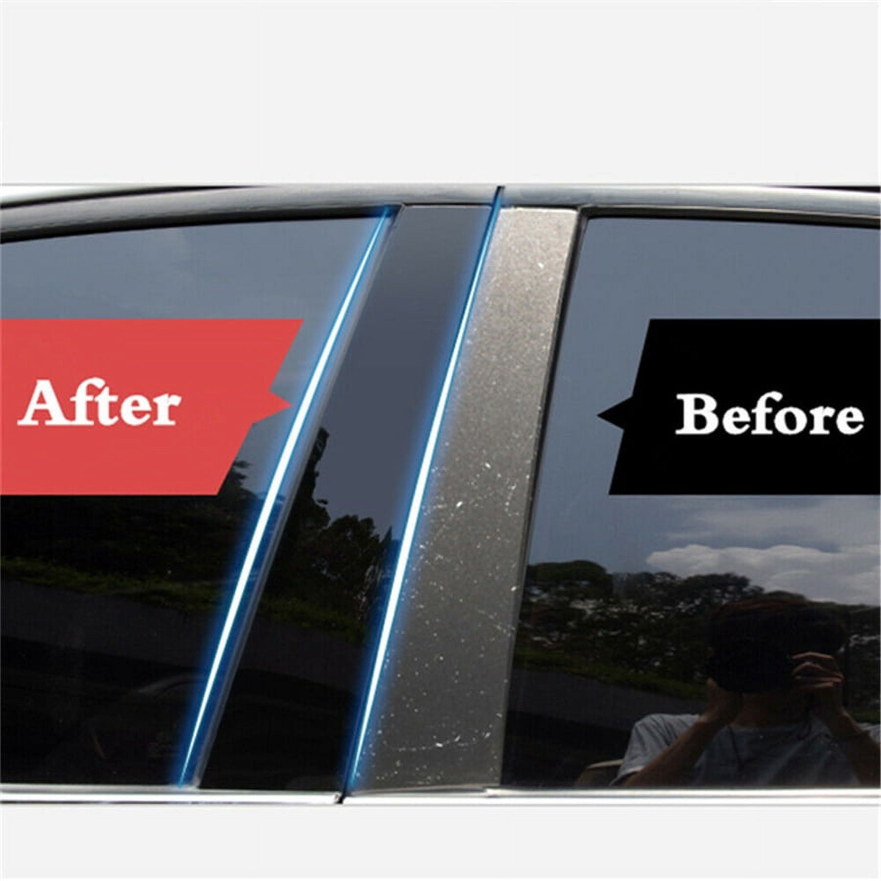 4x Glossy Black PC Door Trim Cover B Pillar Posts For Ford F150 ...
