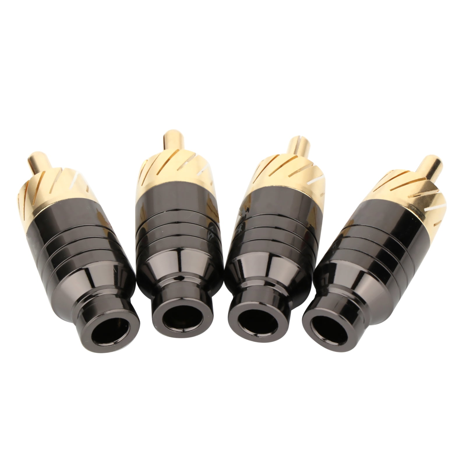 4x Gold Plated RCA Plug Adapter Connectors Enhance Sound Quality for ...
