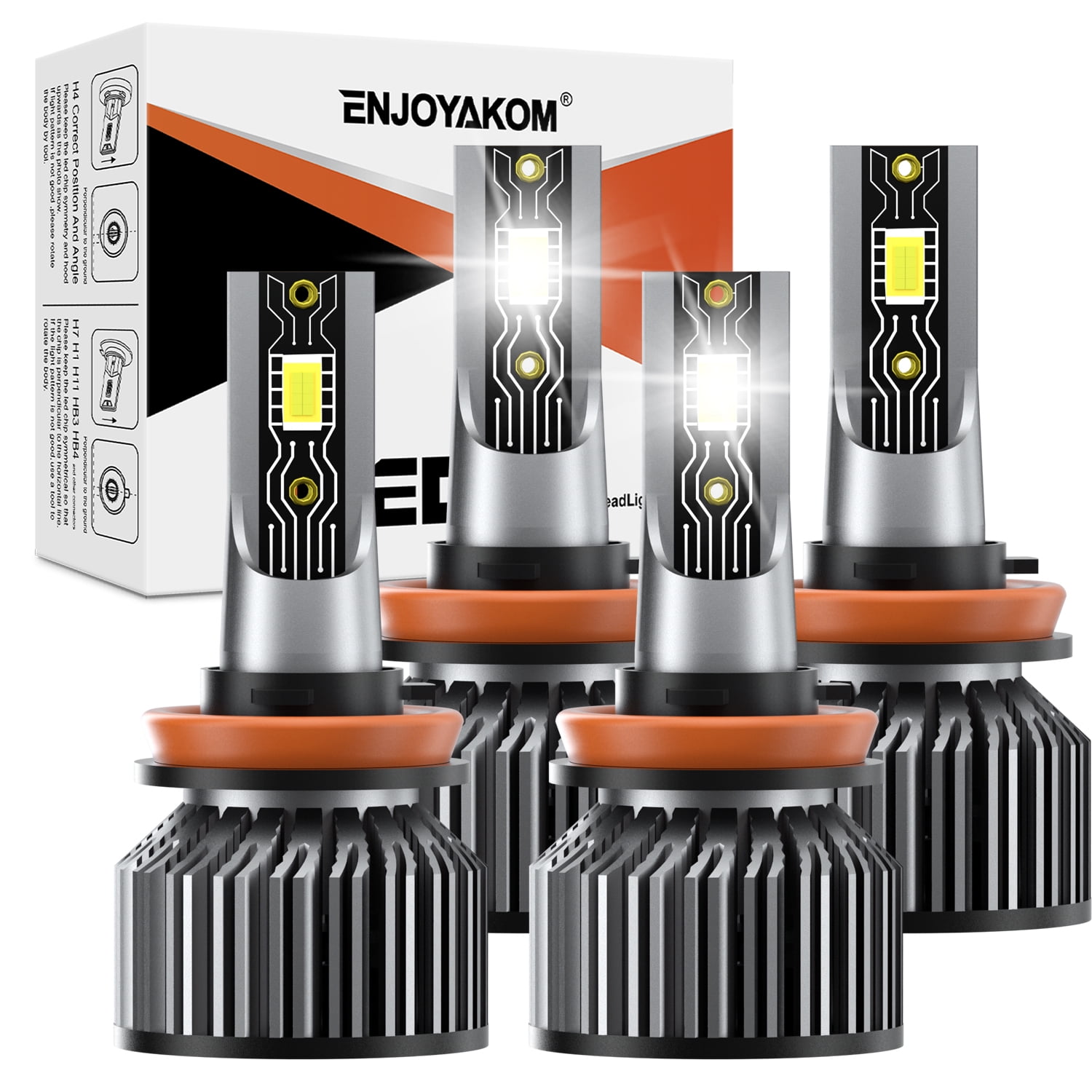 4x H11 LED Bulbs For Nissan Sentra 2013-2017 H8 H9 H11 LED Headlight ...