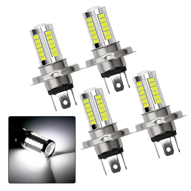 4x H4 LED Headlight Bulbs Conversion Kit Low Beam 6500K White Light ...