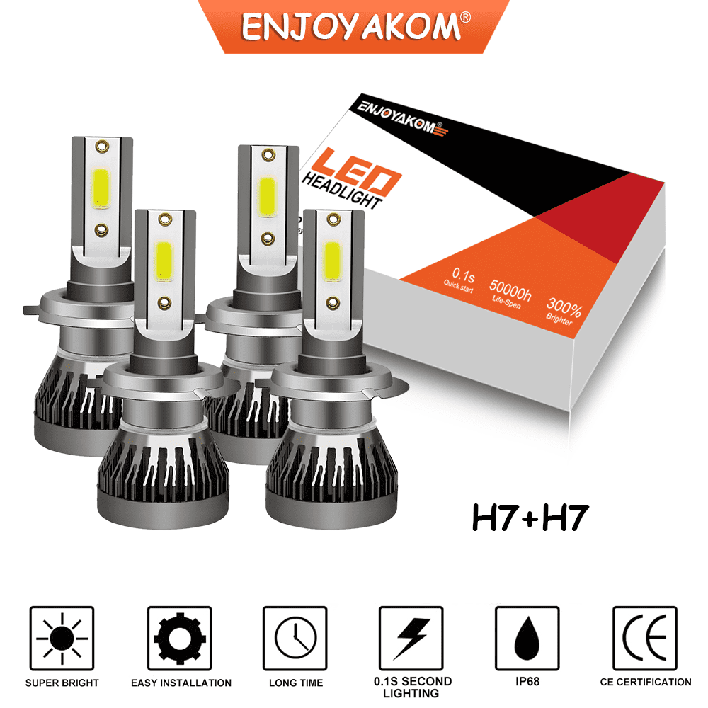 4x H7 LED Bulbs For Ram ProMaster 1500 2500 3500 2014-2020 High Low ...